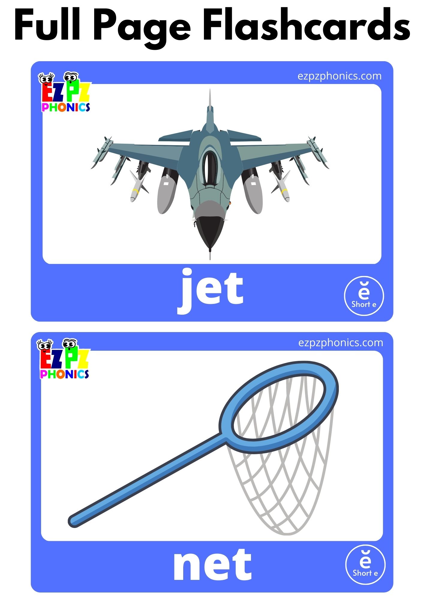 E Short Vowel Sound CVC Words - ezpzphonics.com