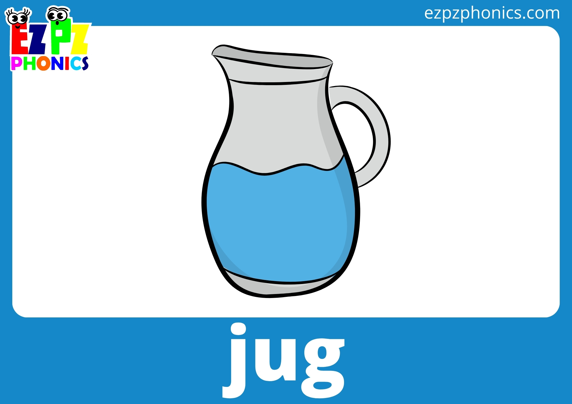 J Beginning Sounds Full Page Flashcards with Words Phonics Alphabet ...