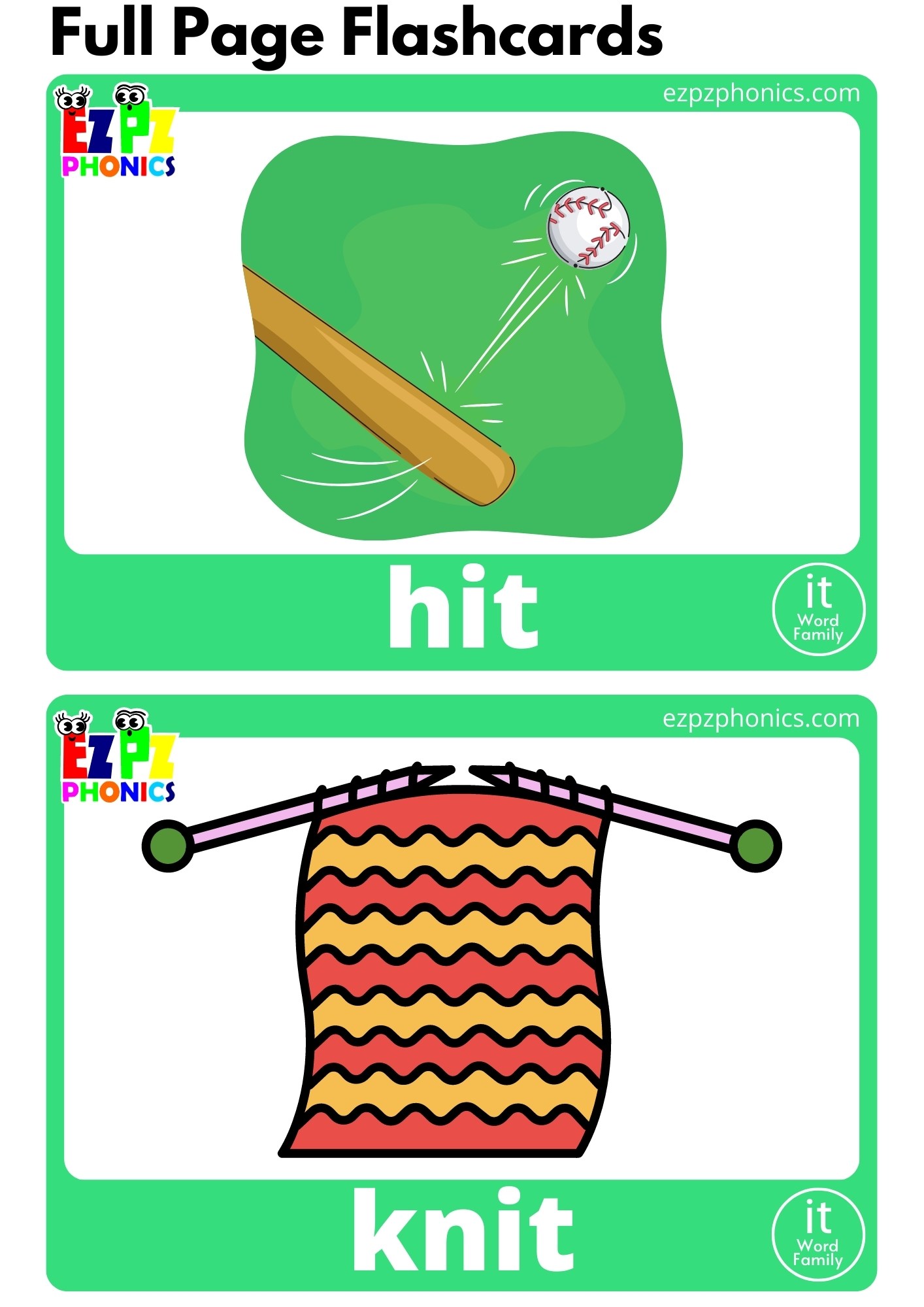 it Word Family - ezpzphonics.com