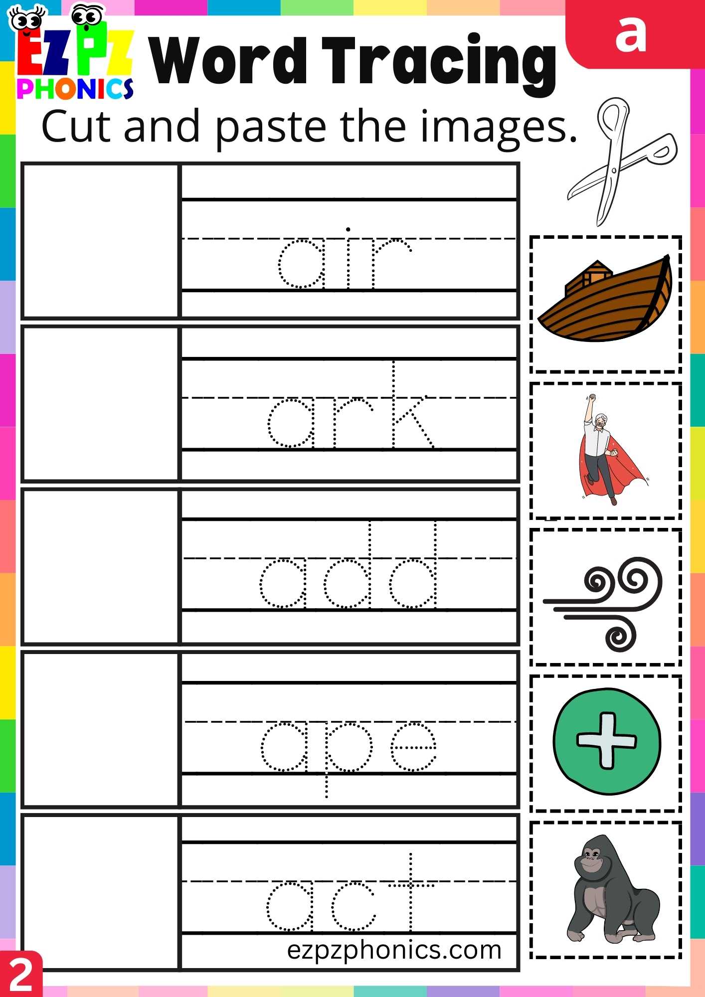 And Dolch Sight Word. Draw, Color, Cut and Paste, and Word Tracing ...