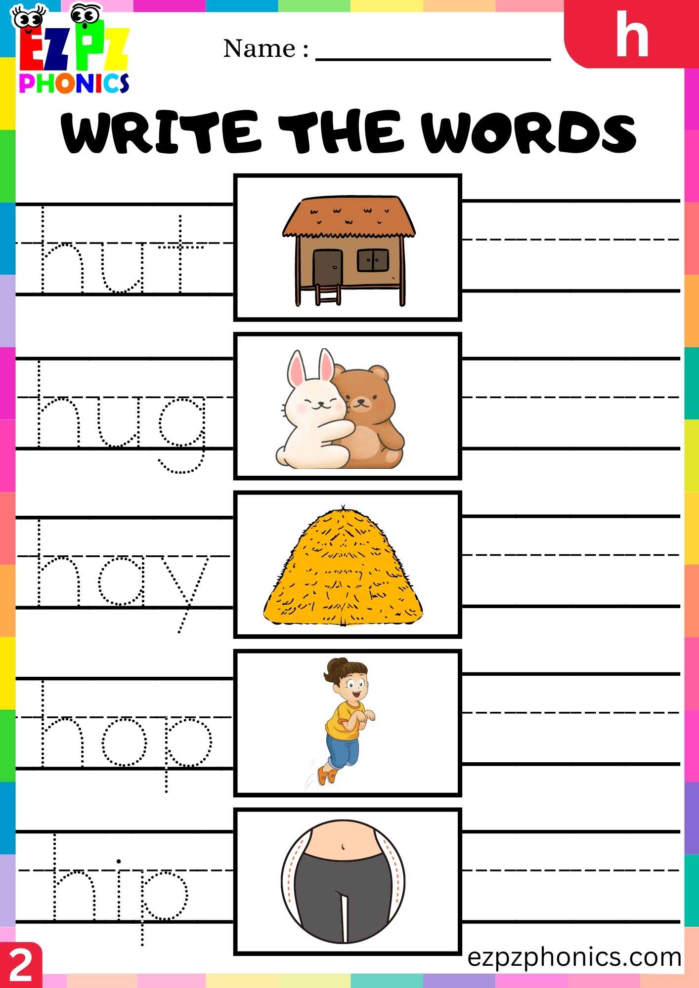 Group2 Letter H Write The Words Beginning Sounds Worksheet ...