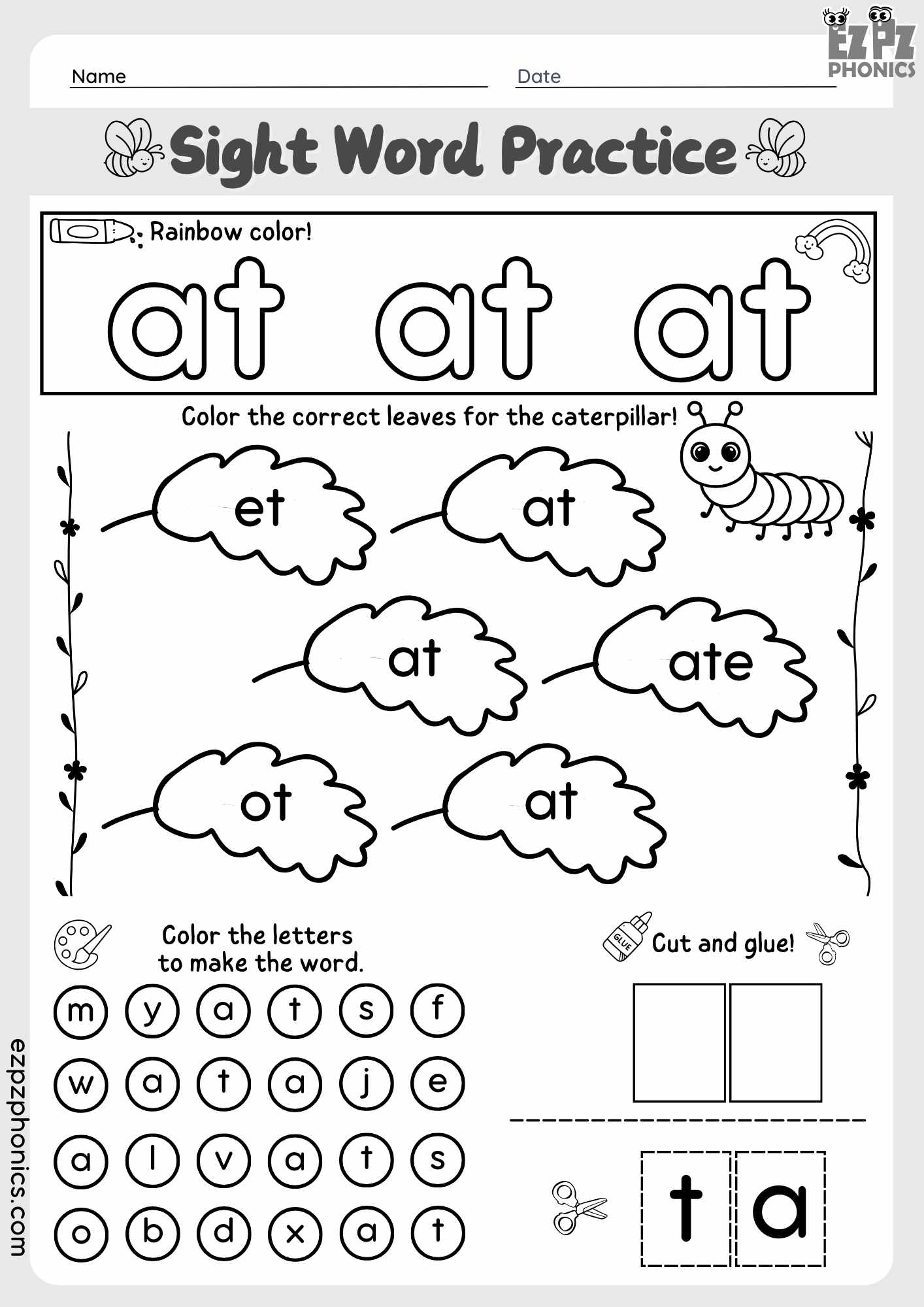 sight words coloring pages kindergarten
